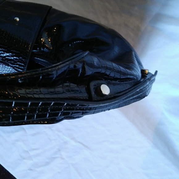 Boutique | Bags | New Black Hobo Vegan Patent Alligator Print | Poshmark